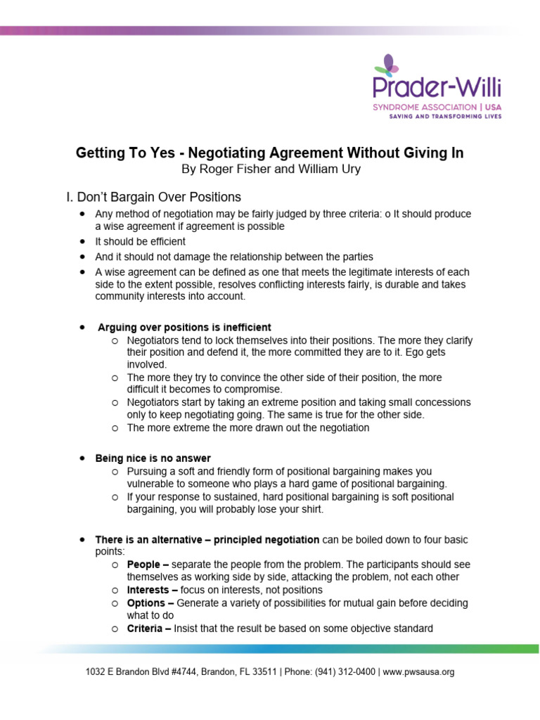 Getting to Yes | PDF | Negotiation | Social Psychology