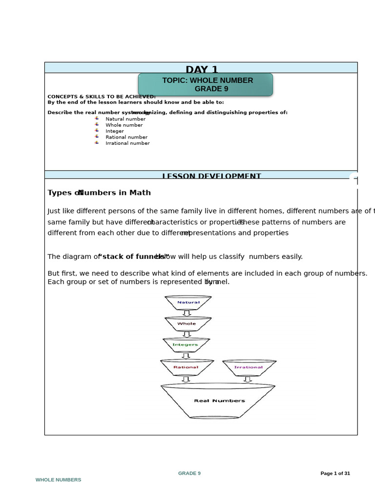 Whole Numbers Booklet 1 | PDF | Numbers | Interest