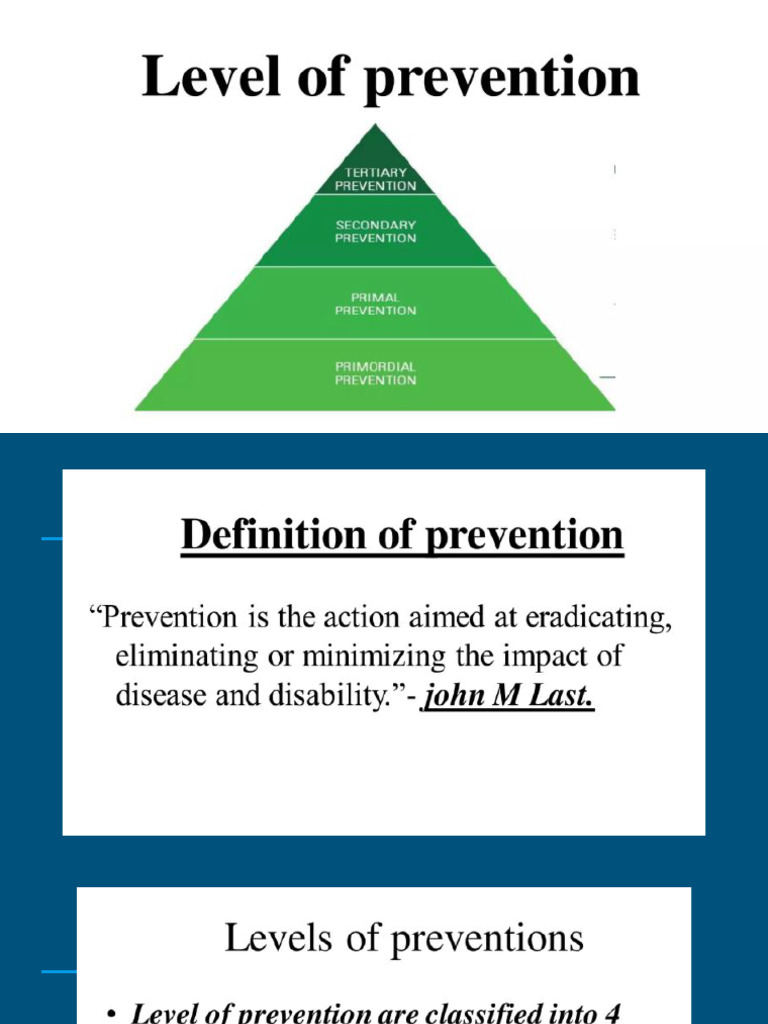 Level of Prevention | PDF