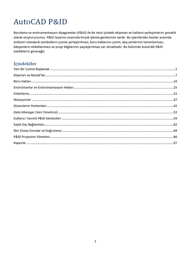 AutoCAD PID Education Book TR | PDF