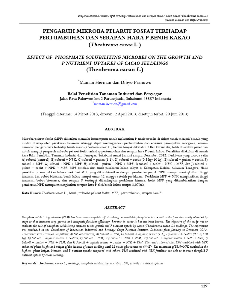 140842 ID Pengaruh Mikroba Pelarut Fosfat Terhadap | PDF