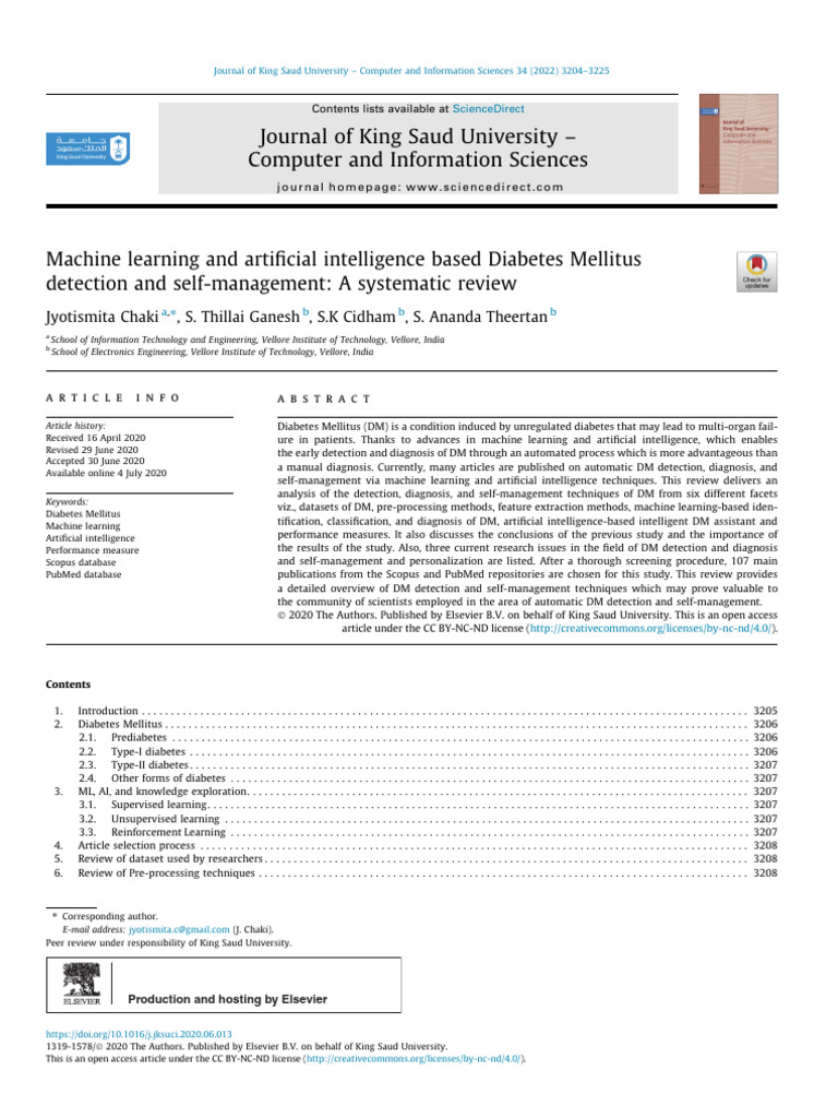 [2] Paper on Diabetic Mellitus(Abhinav) | PDF | Machine Learning ...