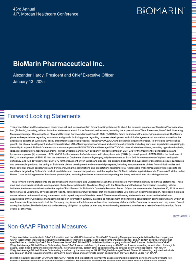 JPM 202 BioMarin | PDF | Income