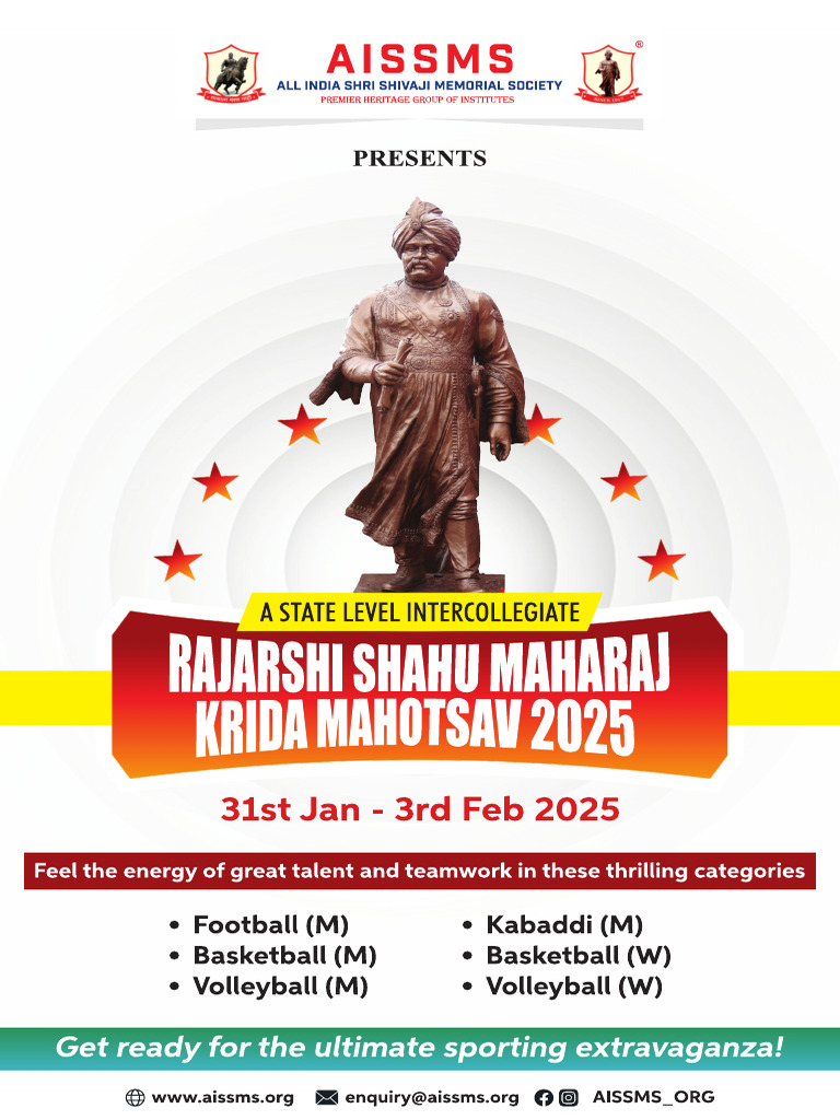 Rajarshi Shahu Maharaj Krida Mahotsav Poster 2025 | PDF