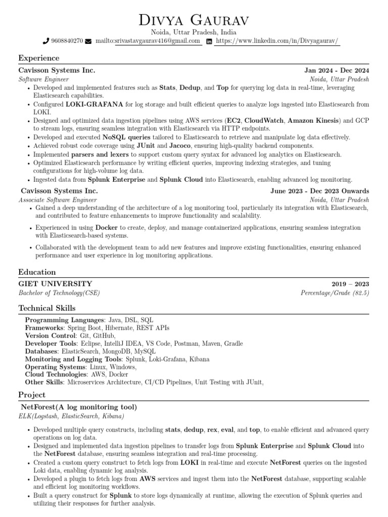 back_end_resume | PDF | Software Engineering | Data Management