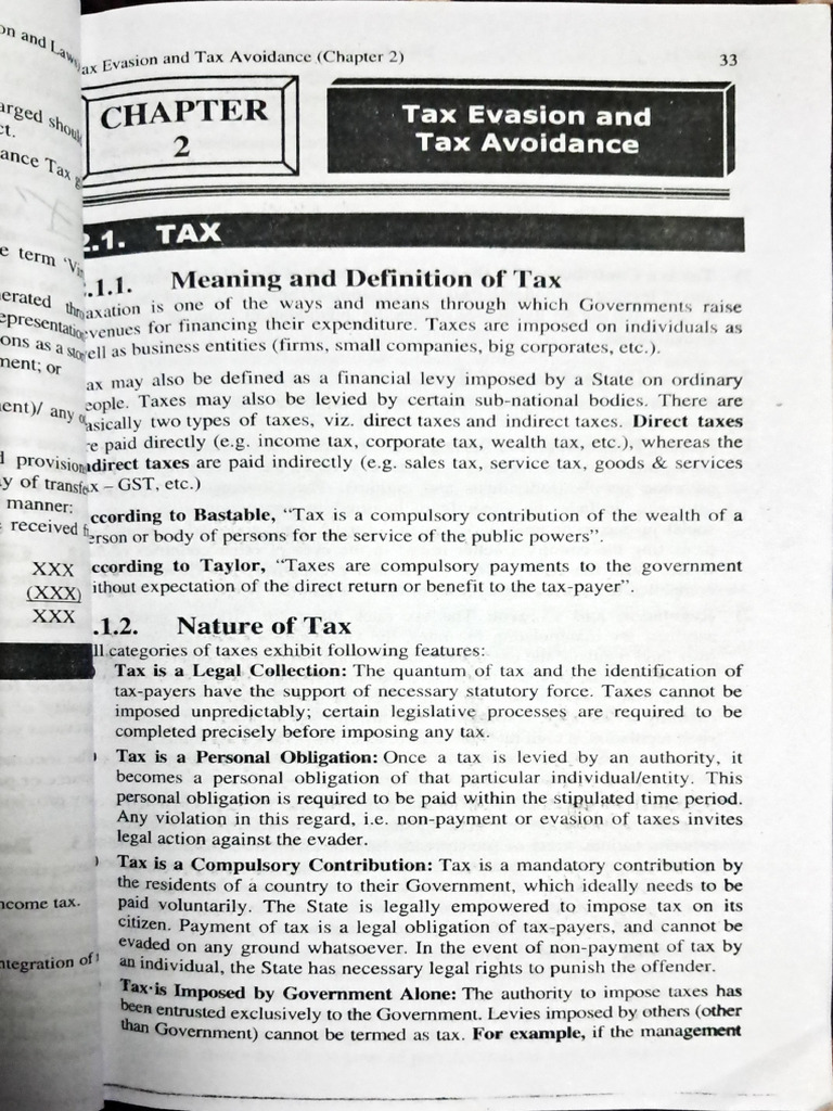 Tax UNIT1 CH2 | PDF