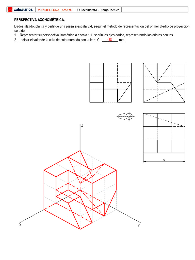 Ejercicio Isometrica 1 Solucion | PDF