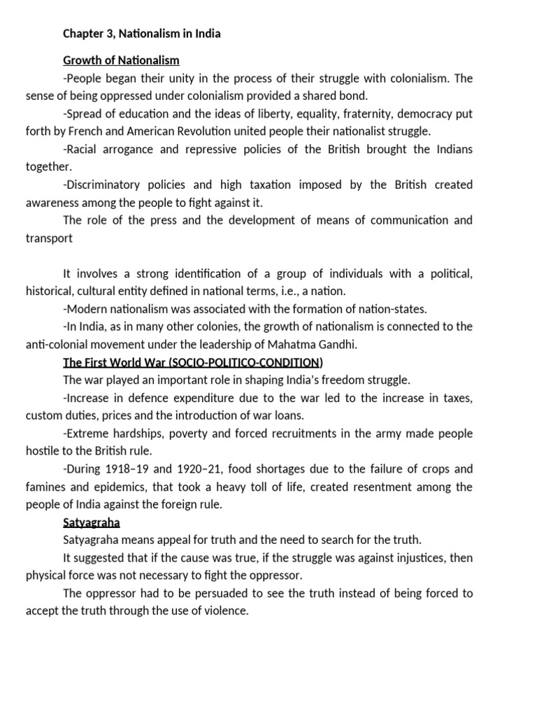Nationalism in India: Key Events and Movements | PDF | Mahatma Gandhi ...