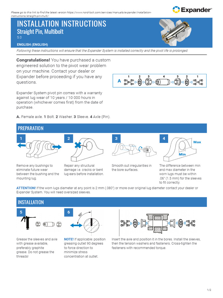 3 - Straight Pin Multibolt - Expander System Installation Instruction ...