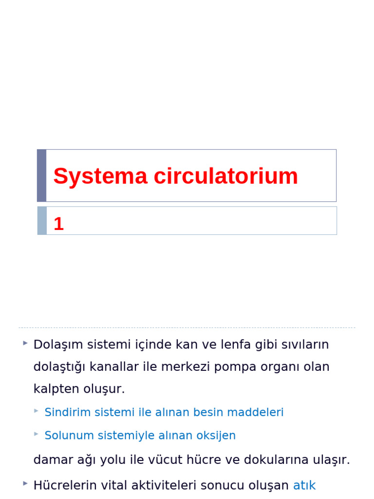 1) Systema Cardiovasculare di | PDF