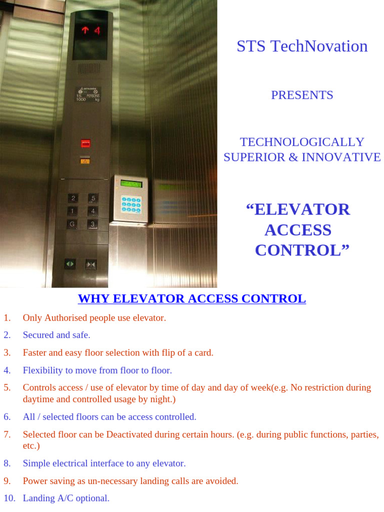 Elevator Access Control Solutions | PDF