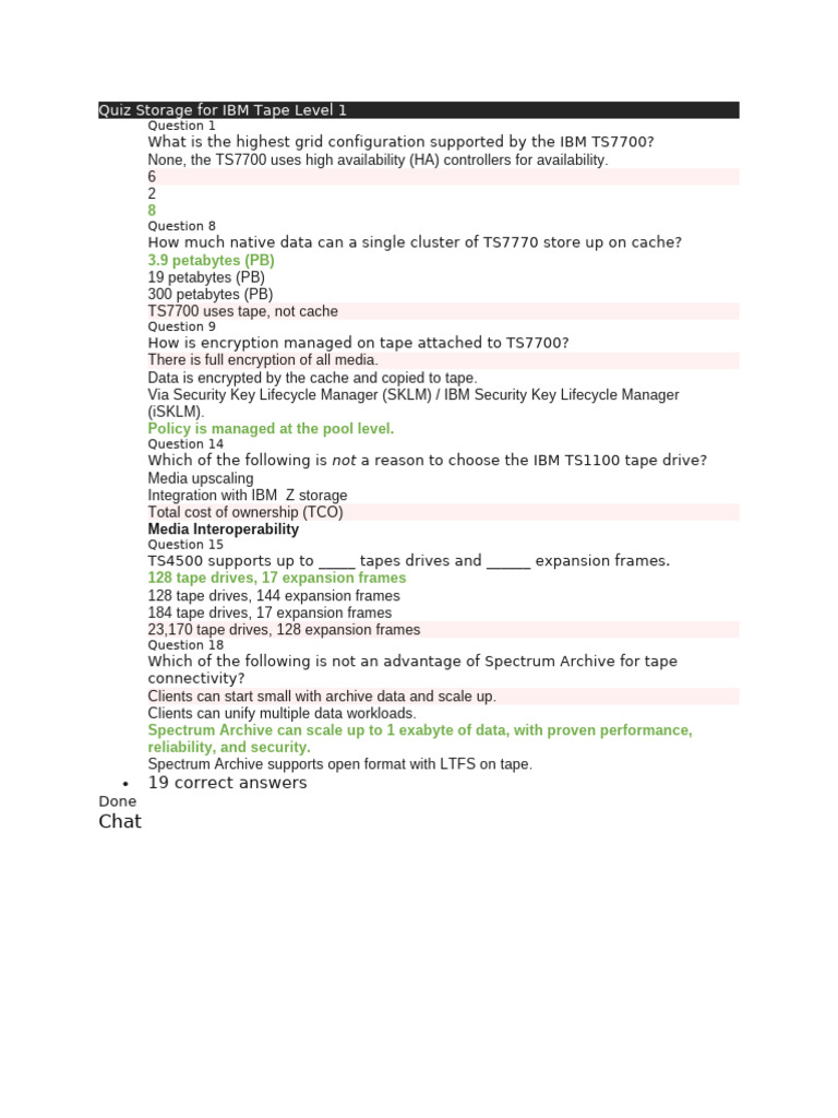 IBM Tape Systems Quiz | PDF