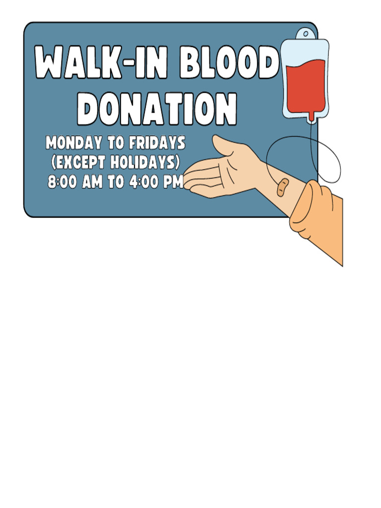 Walk-In Blood Donation | PDF