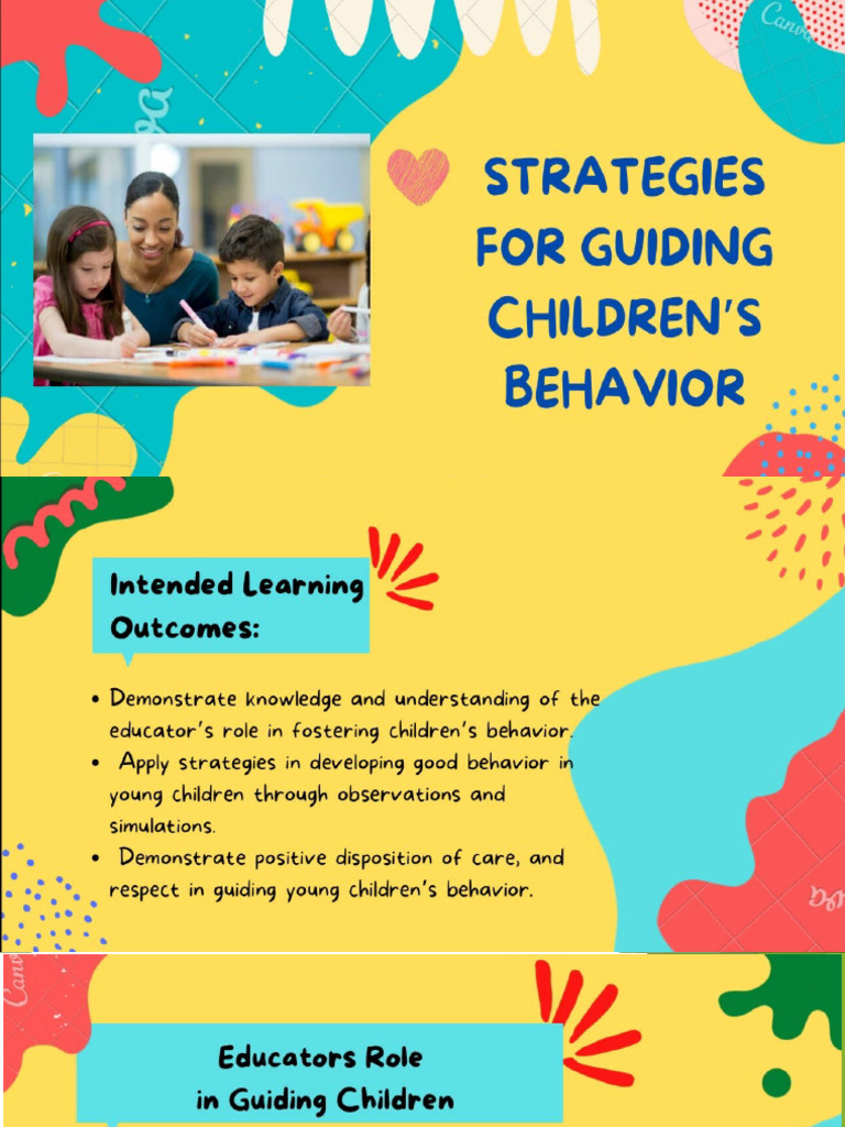 STRATEGIES FOR GUIDING CHILDREN’S BEHAVIOR | PDF | Social Psychology ...