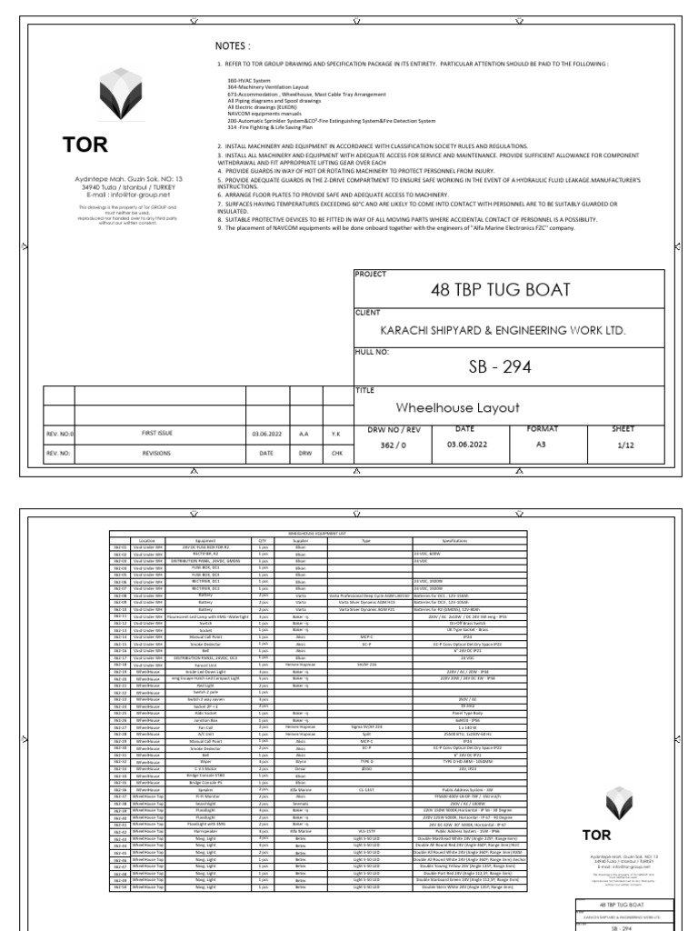 362 - Issue 0 - Wheelhouse Layout - Tor GROUP 25m - Pakistan | PDF ...