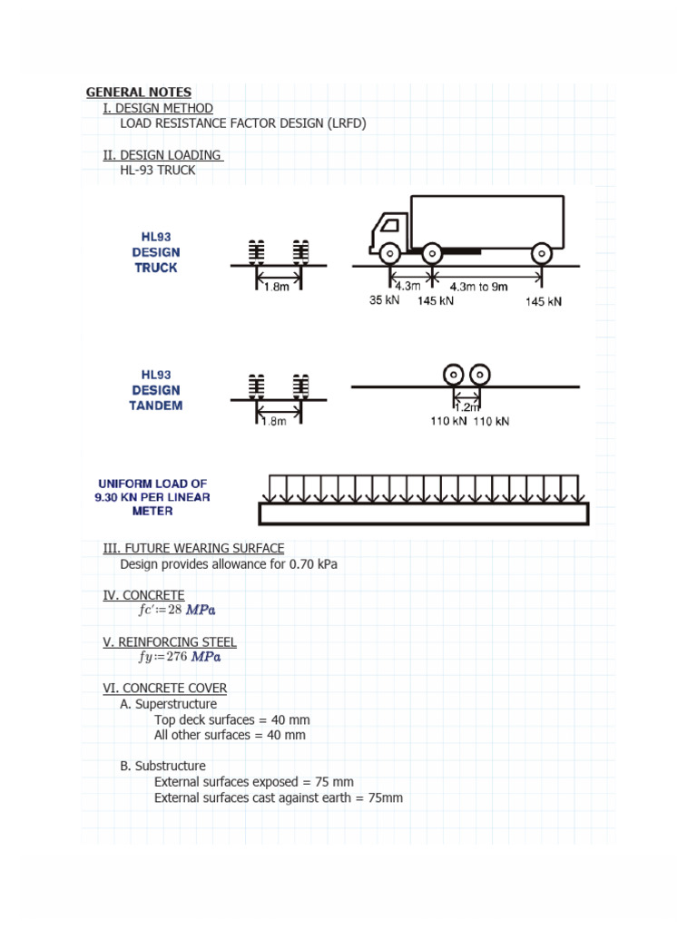 SLAB BRIDGE Design Loads | PDF