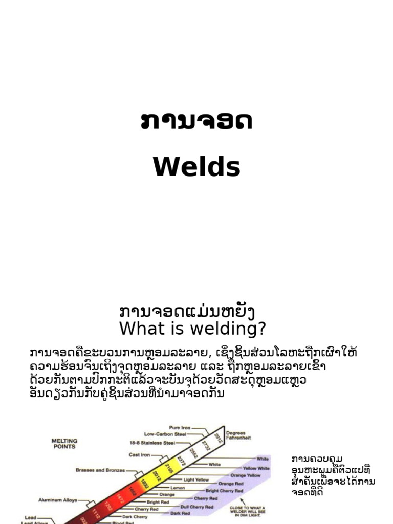 Lecture Note No8. Welding (Lao Version) | PDF