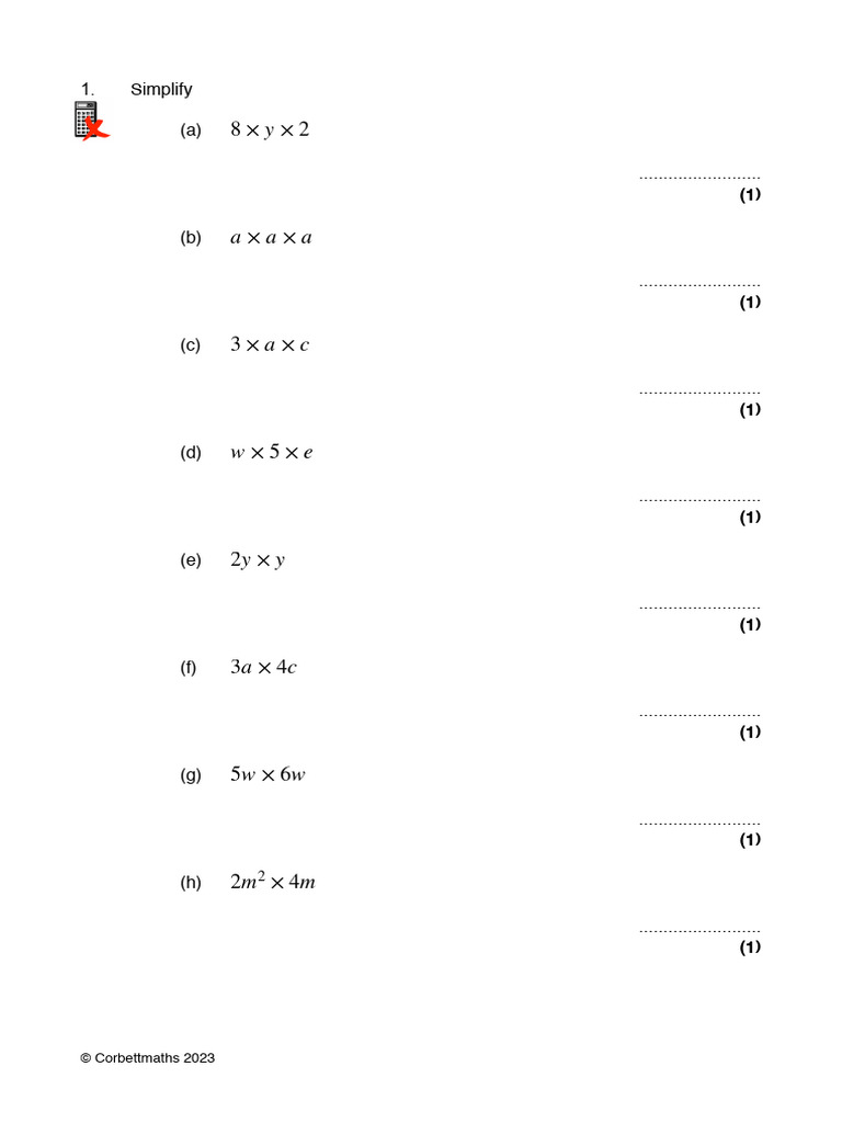 Multiplying Terms | PDF