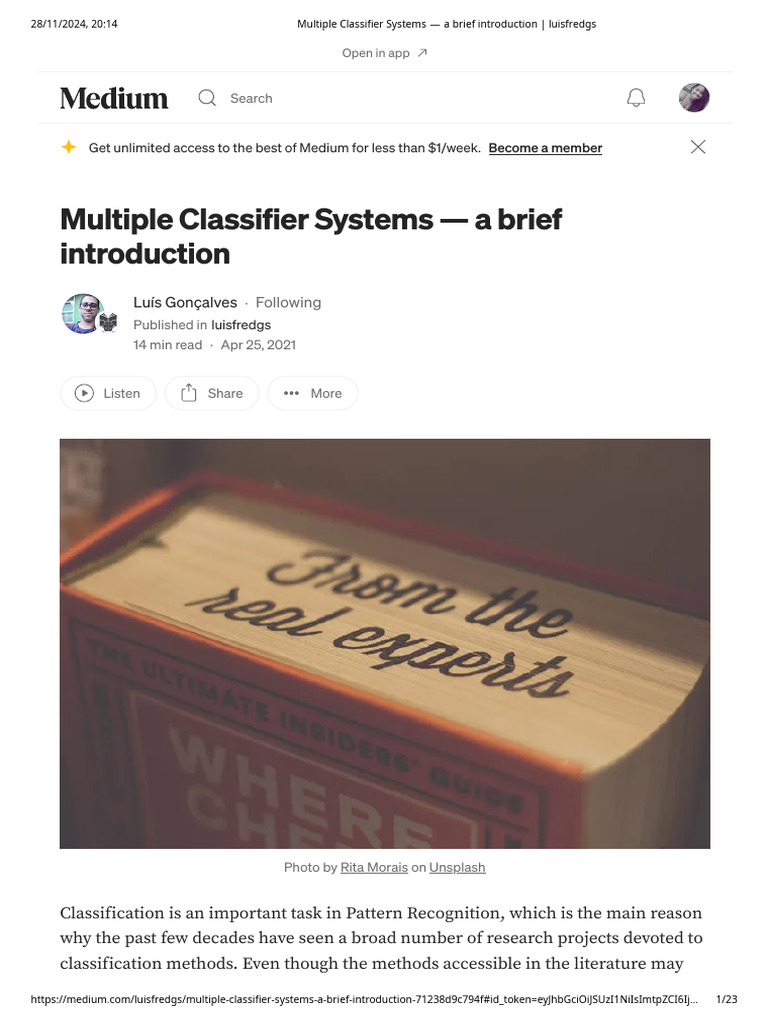 Multiple Classifier Systems — a brief introduction _ luisfredgs | PDF | Machine Learning ...
