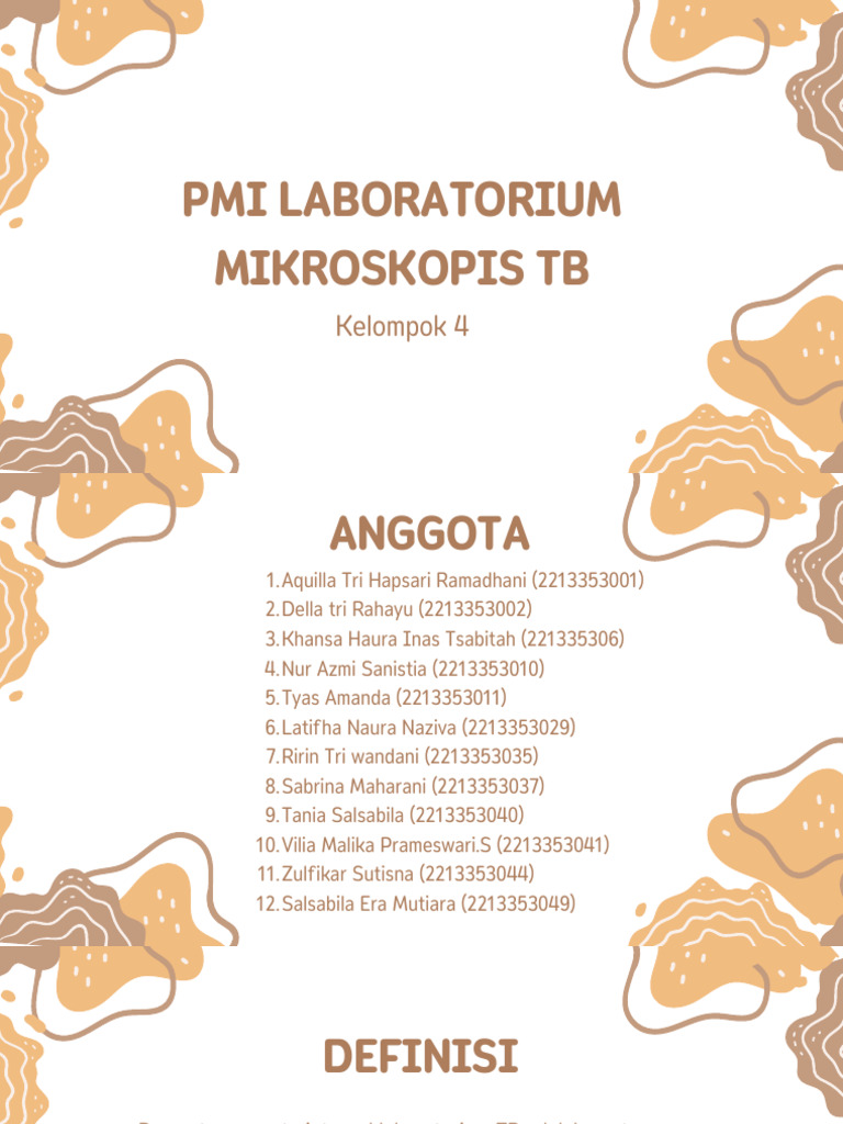 Kel 12 - PMI Mikroskopis Lab TB | PDF