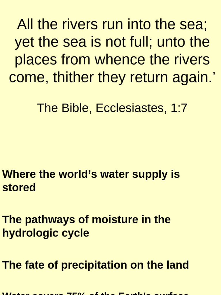 Hydrological Cycle PPT | PDF | Water Cycle | Groundwater