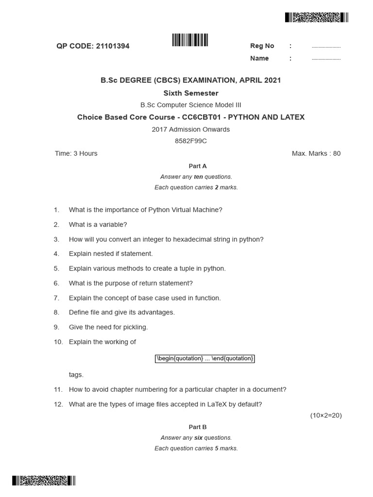 Python And Latex April 2021 Pdf Python Programming Language Computer Engineering