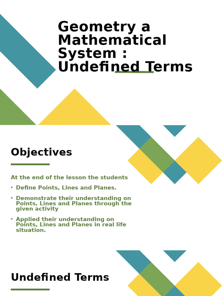 Geometry a Mathematical System | PDF | Line (Geometry) | Geometry