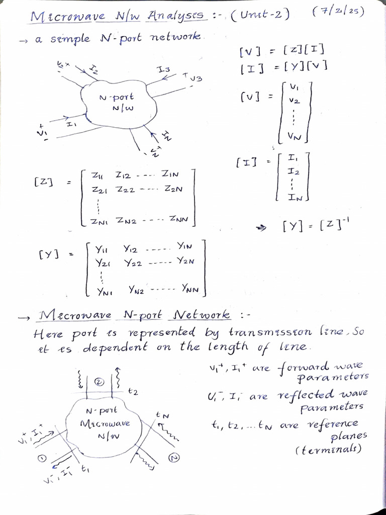Microwave - Notes (Unit 2 - Networks) | PDF