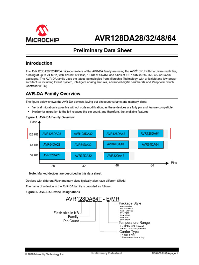 Avr 128 Da 1 | PDF | Microcontroller | Electrical Engineering