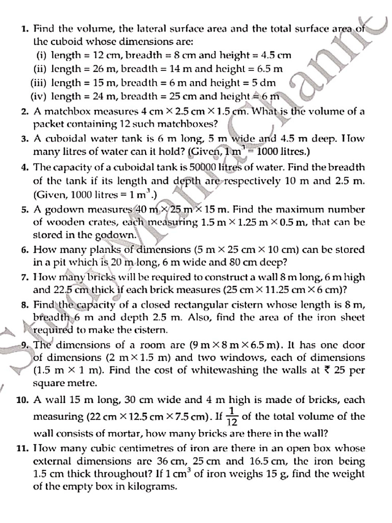 Surface Area and Volume | PDF