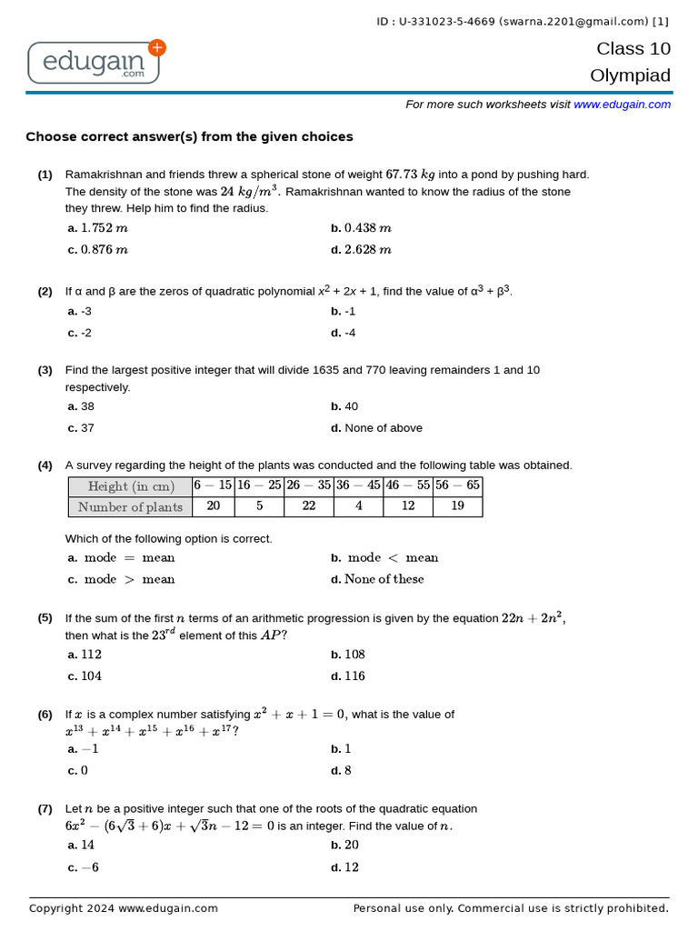 Grade6 331023 5 4669.q | PDF | Algebra | Mathematics