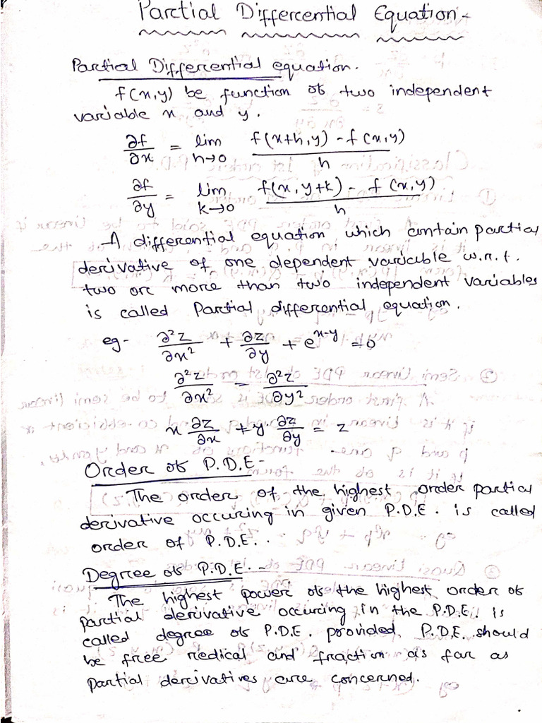 Partial Differential Equations | PDF