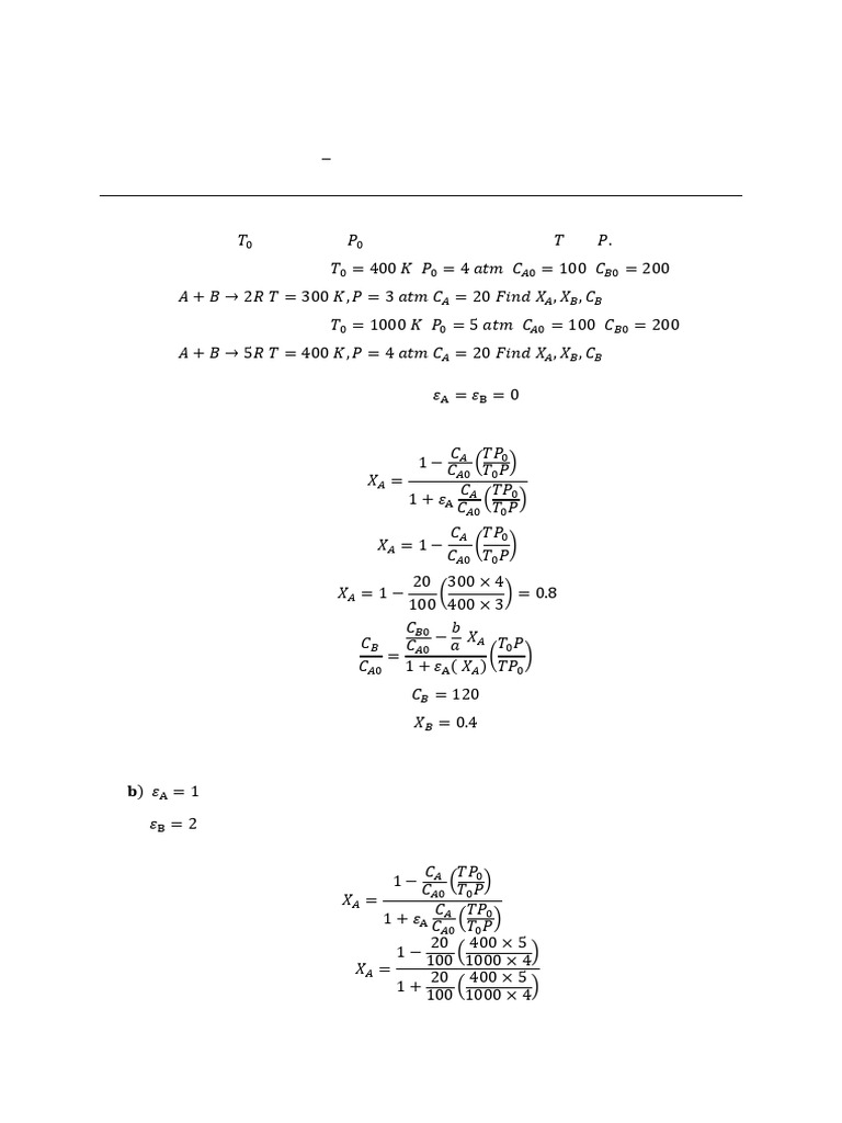 TUTORIAL-2 - Answers | PDF | Chemical Reactor | Gases