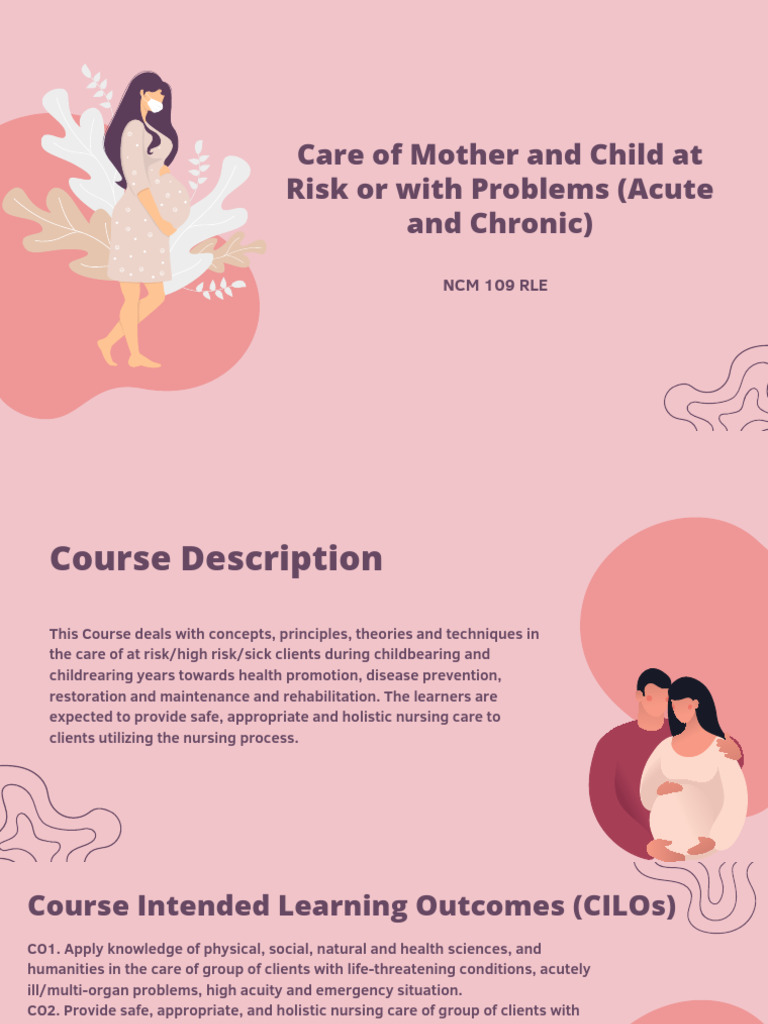 High-Risk Mother & Child Care Course | PDF | Chronic Condition | Nursing
