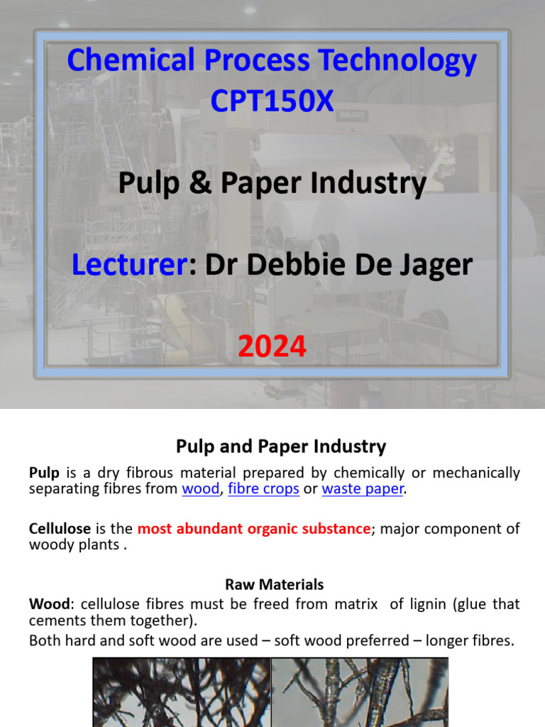 Pulp and Paper Industry - New MS PowerPoint - Elective 1 | PDF | Pulp ...
