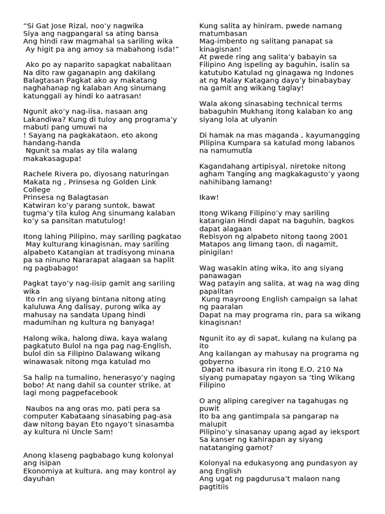 Si Gat Jose Rizal | PDF