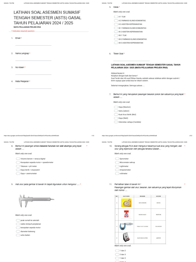 Latihan Soal Projek IPAS | PDF
