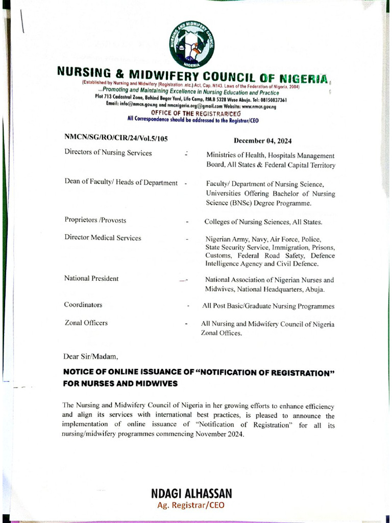 Circular On Online Issuance of Notification of Registration | PDF