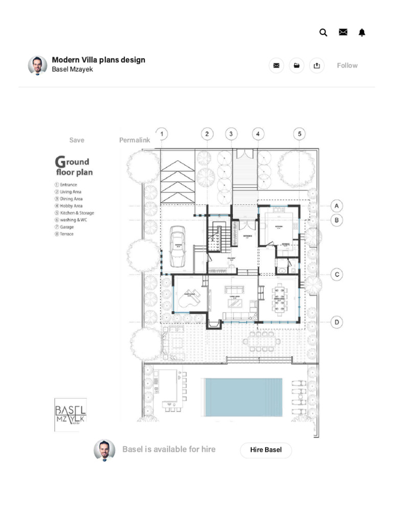 Modern Villa Plans Design __ Behance | PDF | Internet | World Wide Web
