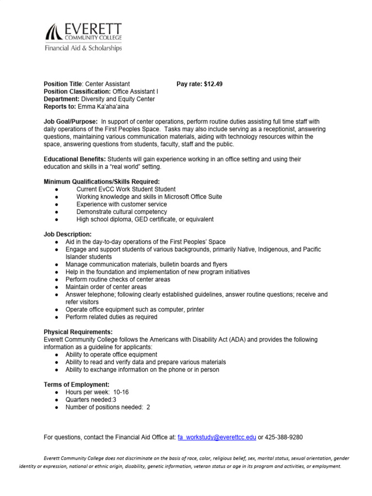 18-19 Blank-Work Study Request Form | PDF | Americans With Disabilities ...