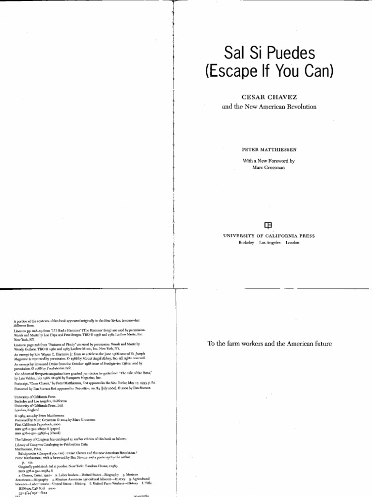 Escape If You Can - Foreword - Marc Grossman & Illan Stavans | PDF | United Farm Workers
