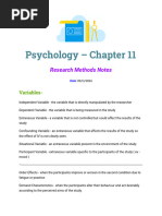 AS Psychology Research Methods | PDF | Experiment | Hypothesis