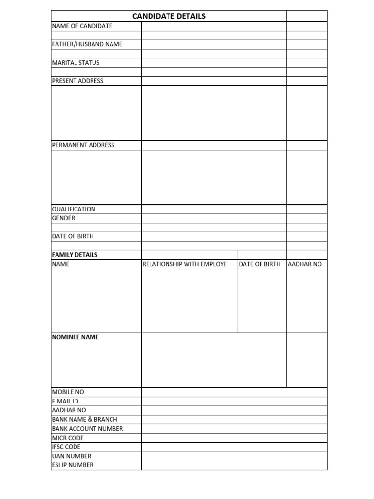 Candidate Details SLN | PDF