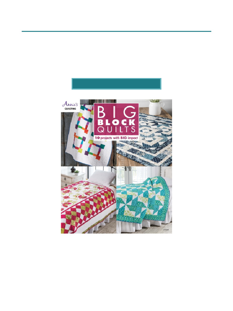 Big Block Quilts: Quick & Easy Patterns | PDF | Quilt | Quilting