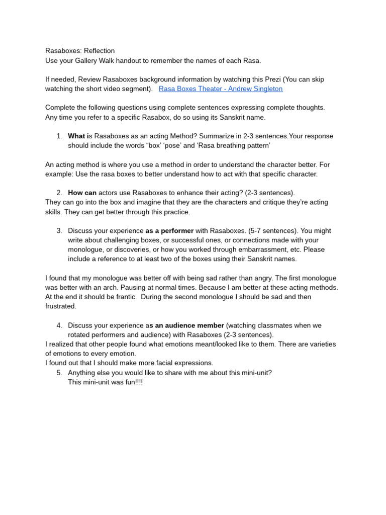 What I: Rasa Boxes Theater - Andrew Singleton | PDF