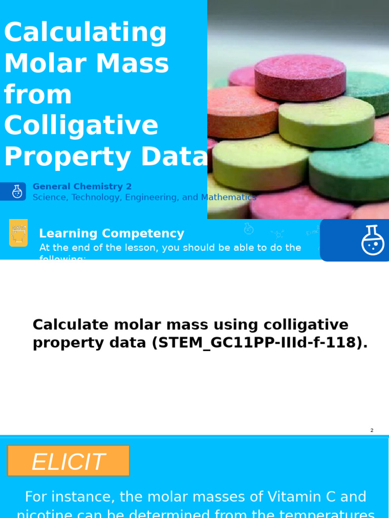 Molar Mass from Colligative Properties | PDF | Mole (Unit) | Chemistry