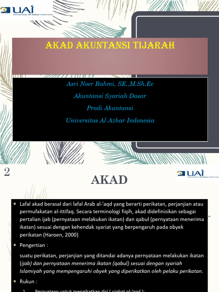 Akuntansi Akad Tijarah UAI | PDF