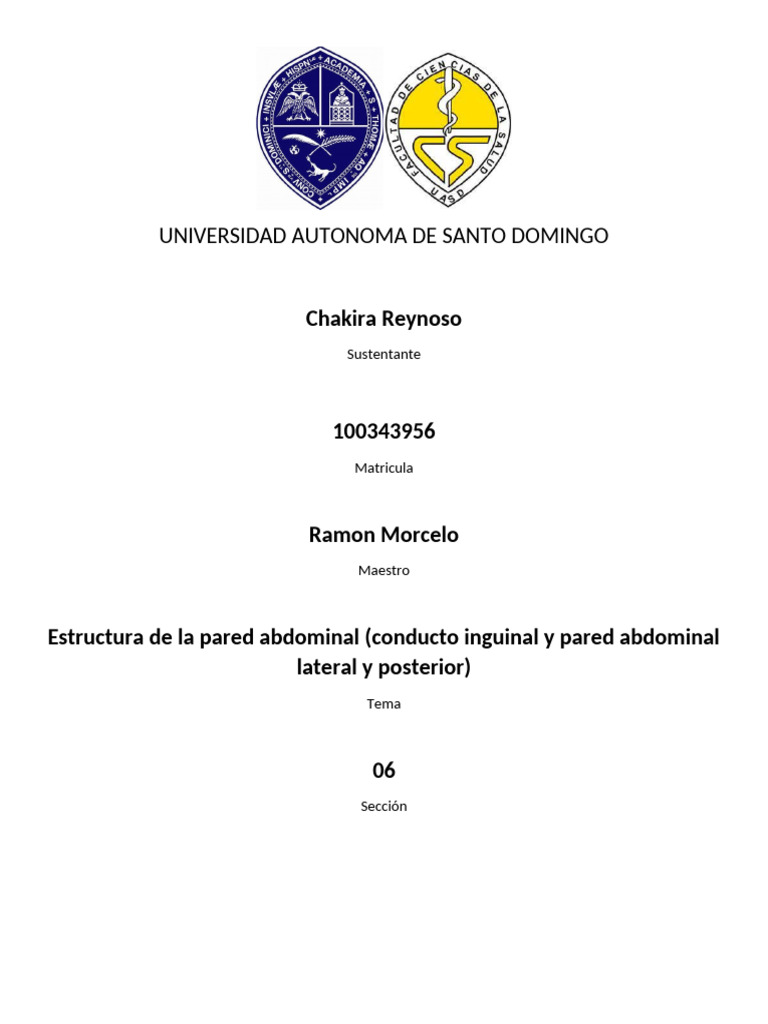 Conducto Inguinal y Pared Posterior y Lateral | PDF | La columna ...
