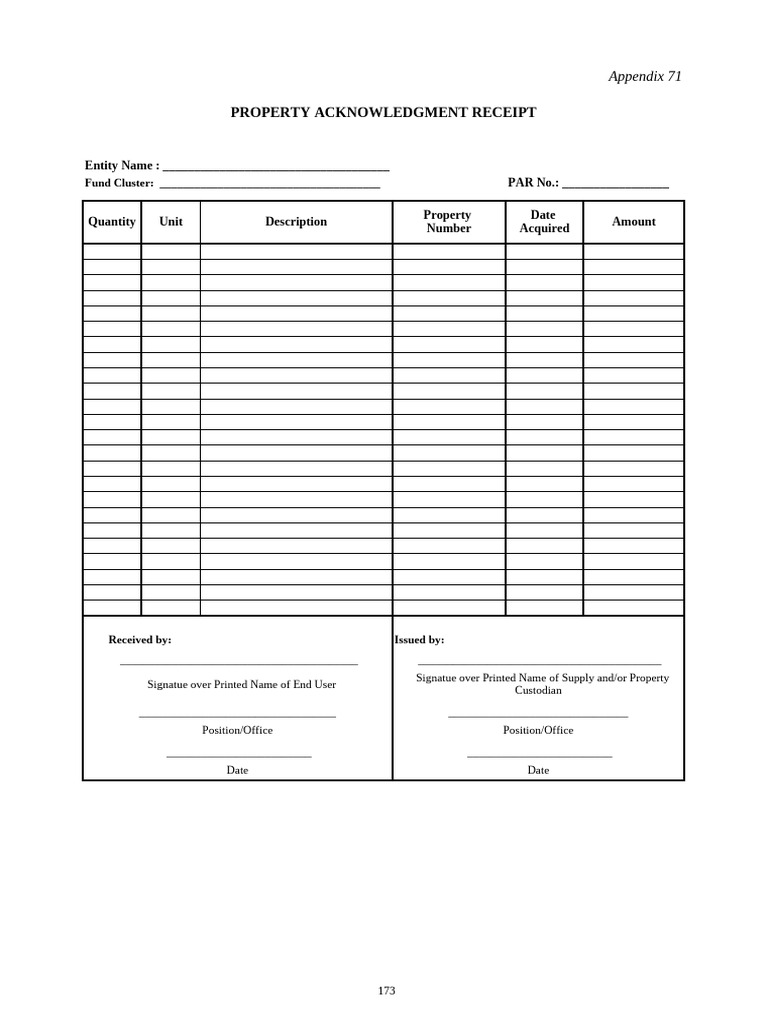 Appendix 71 - PAR | PDF