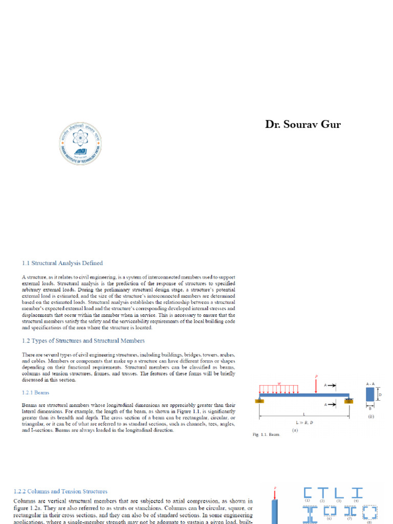 CE2201 Structural Analysis Introduction | PDF